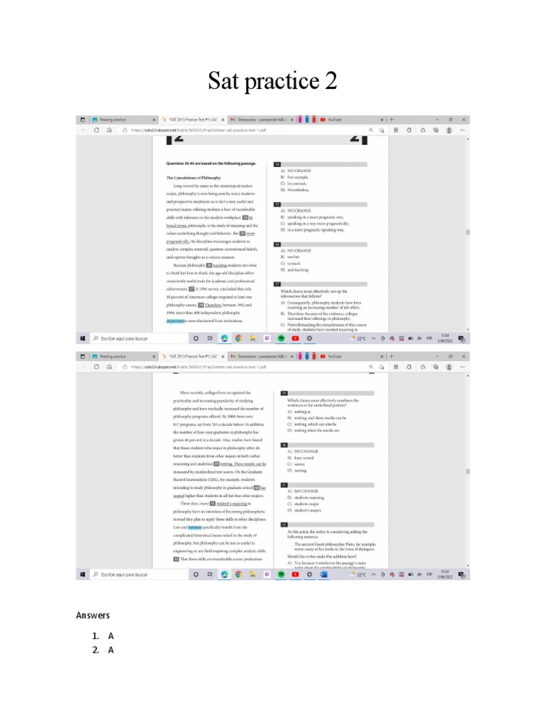 Sat Practice 2 | PDF
