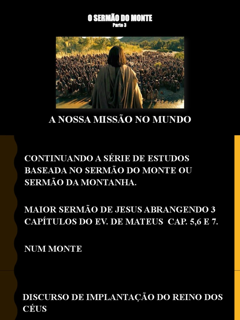 O Sermão Do Monte 3 Pdf Jesus Sermão No Monte