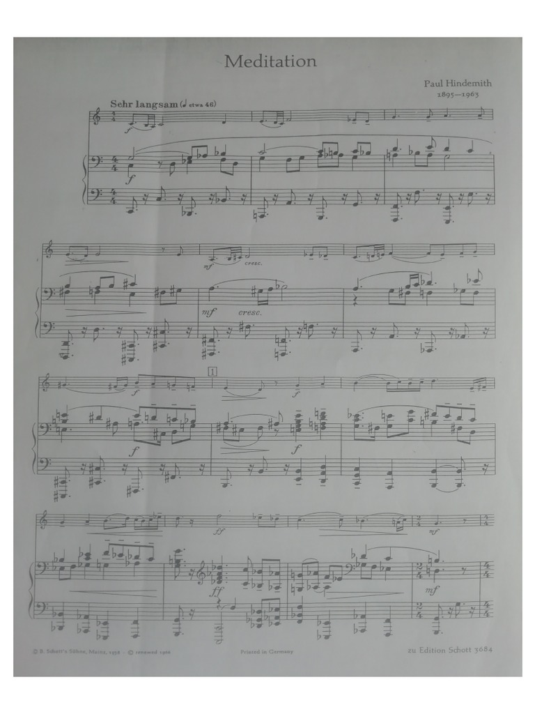 Hindemith Meditation | PDF
