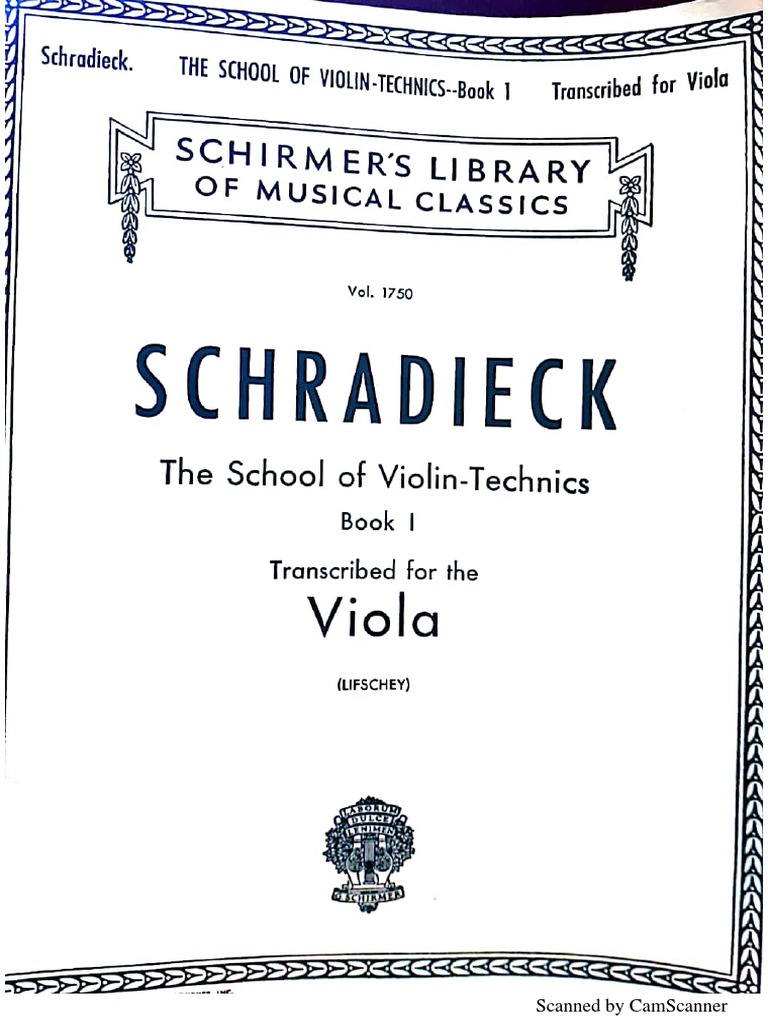 Schradieck Viola Book 1 | PDF