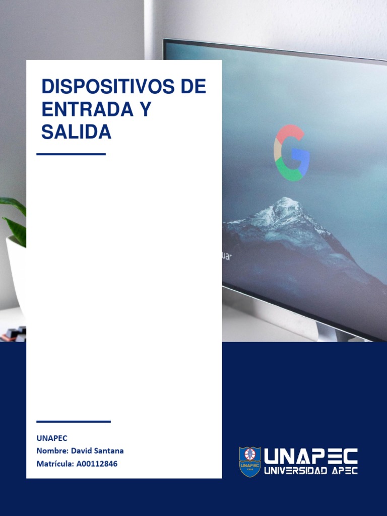 Dispositivos de Entrada y Salida - Fundamentos de Informática | Descargar gratis PDF ...