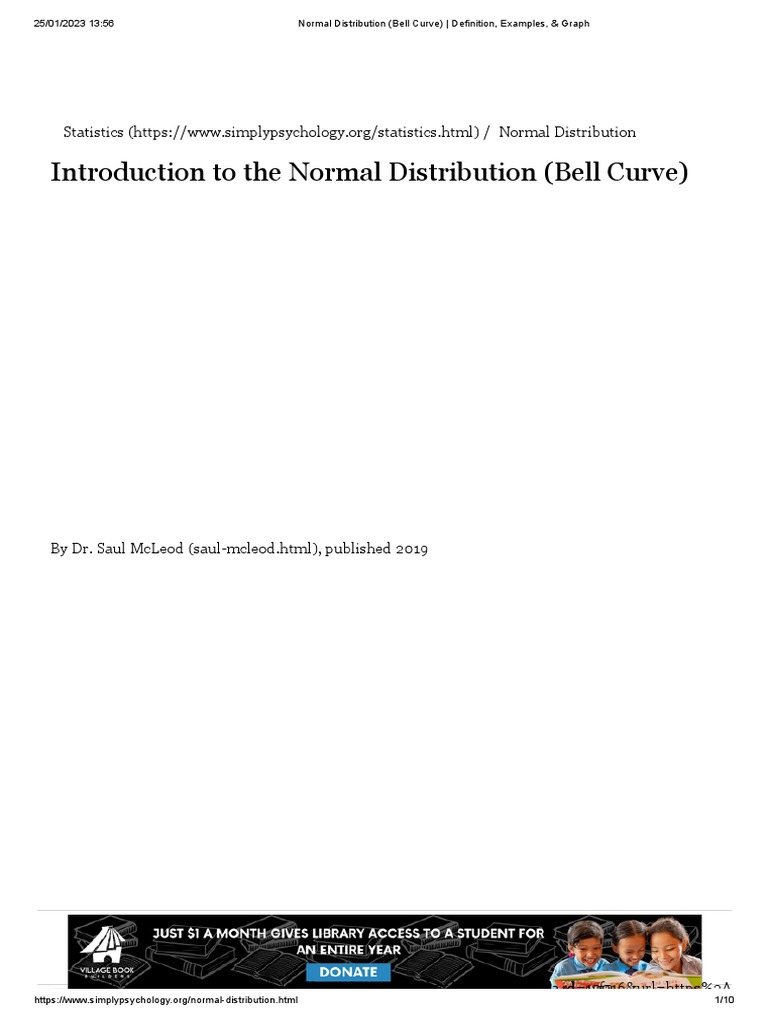 Normal Distribution (Bell Curve) - Definition, Examples, & Graph | PDF ...