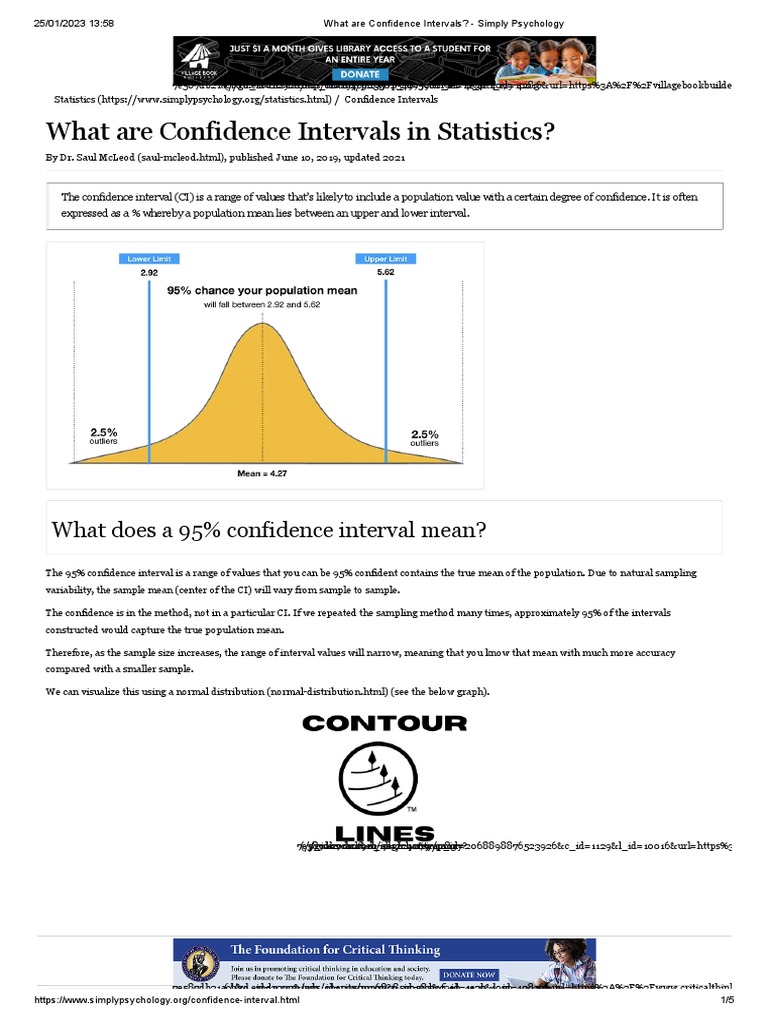 What Are Confidence Intervals - Simply Psychology | PDF | Confidence Interval | Standard Score