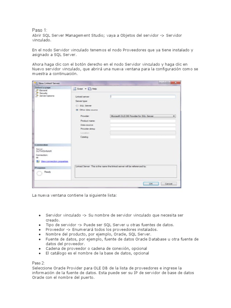 Linked Server 03 | PDF | Servidor SQL de Microsoft | Bases de datos