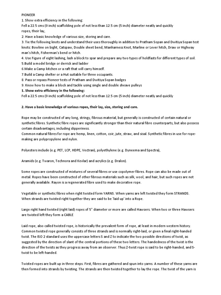 Master essential knots and lashing techniques | PDF | Rope | Yarn