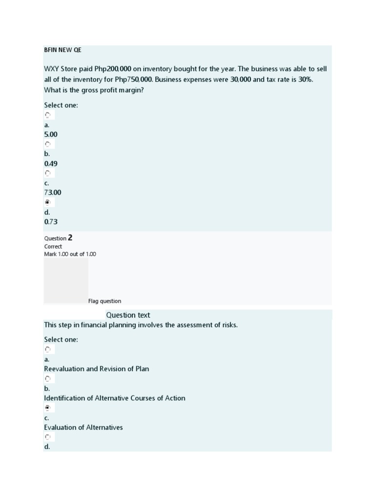 Bfin New Qe | Download Free PDF | Balance Sheet | Equity (Finance)