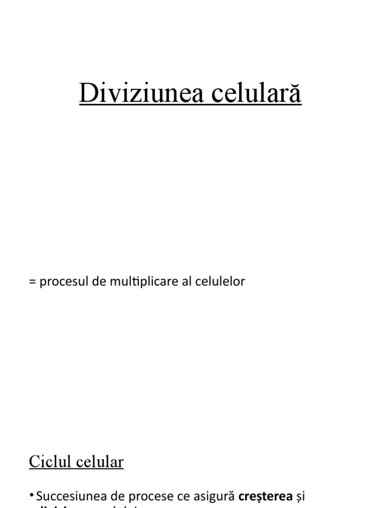 Diviziunea Celulară | PDF