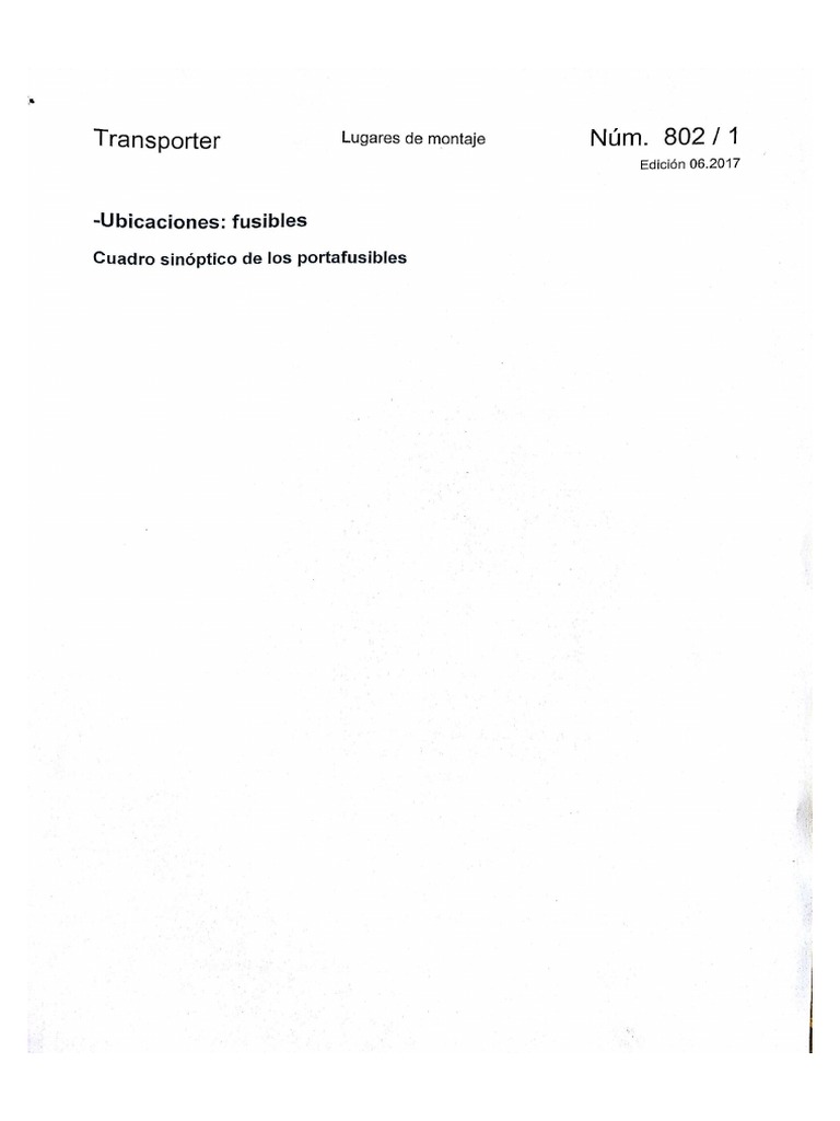 Esquema Fusibles T6 | PDF