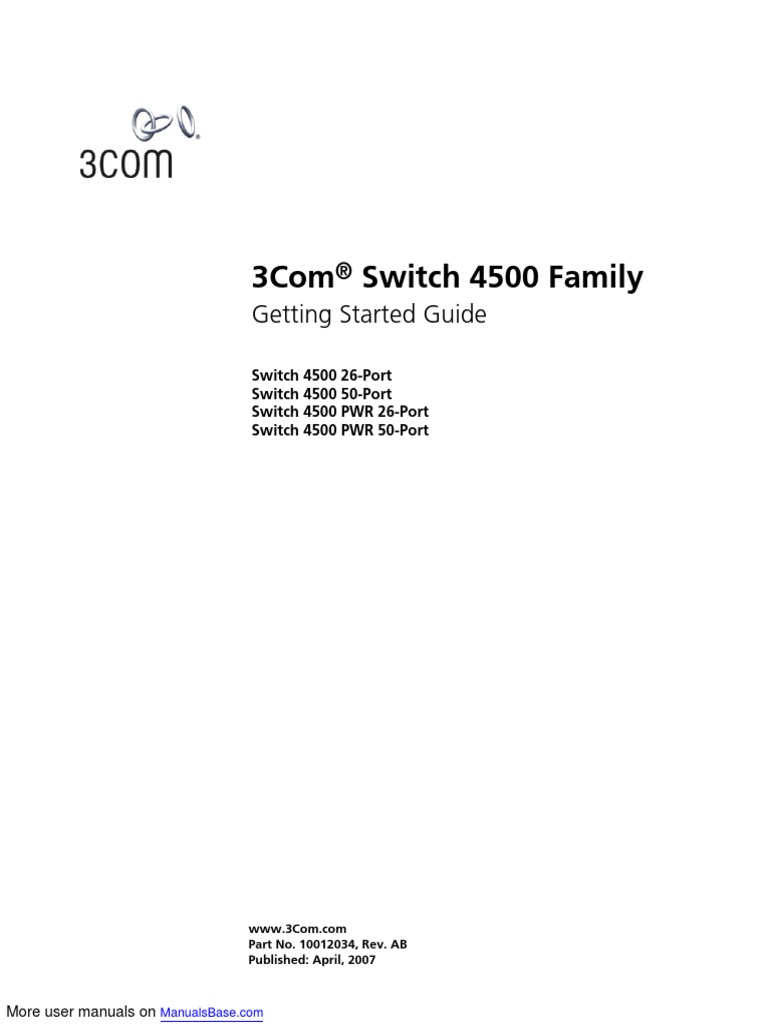 3com Work Light Switch 4500 50-Port | PDF | Computer Hardware ...
