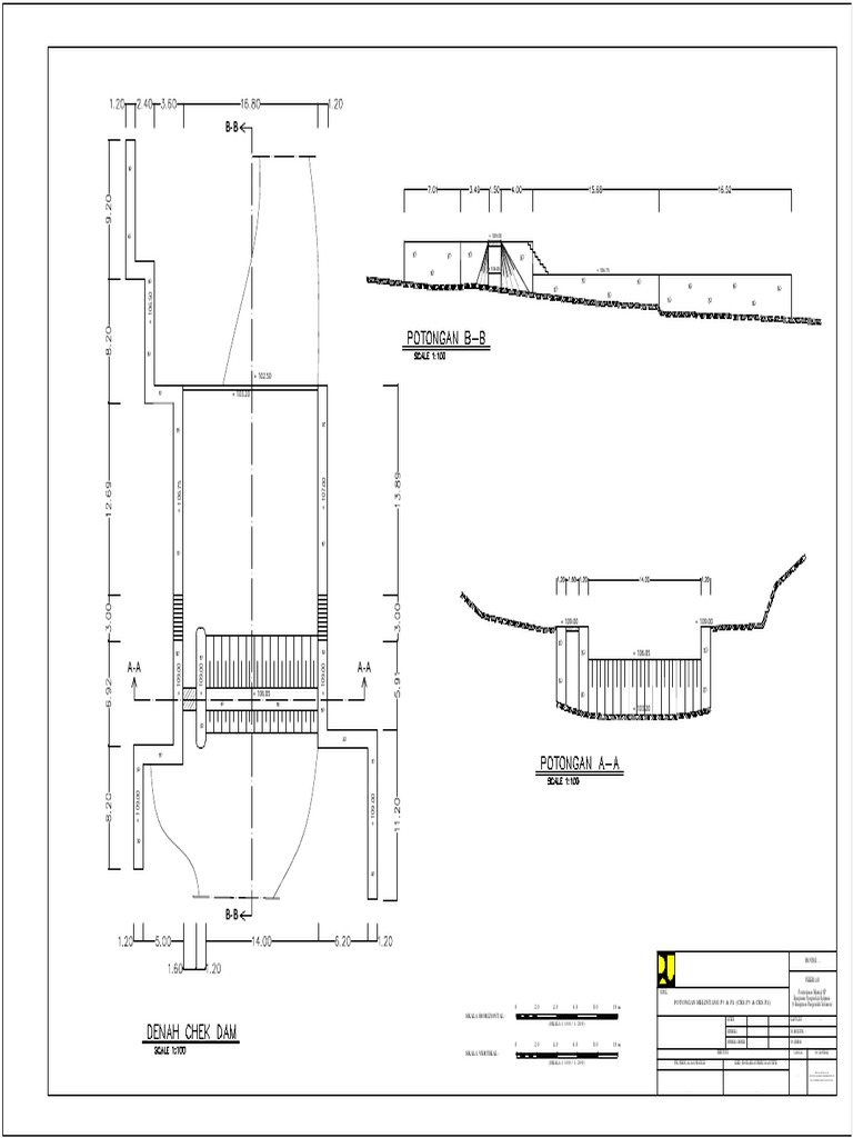 ACAD-Denah Chek Dam 3-Model | PDF