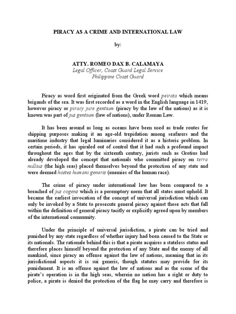 International Piracy Law Explained | PDF