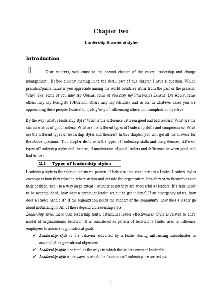 Leadership and Change Management Chapter 2 | Download Free PDF ... Leadership and Change Management Chapter 2 | Download Free PDF ...