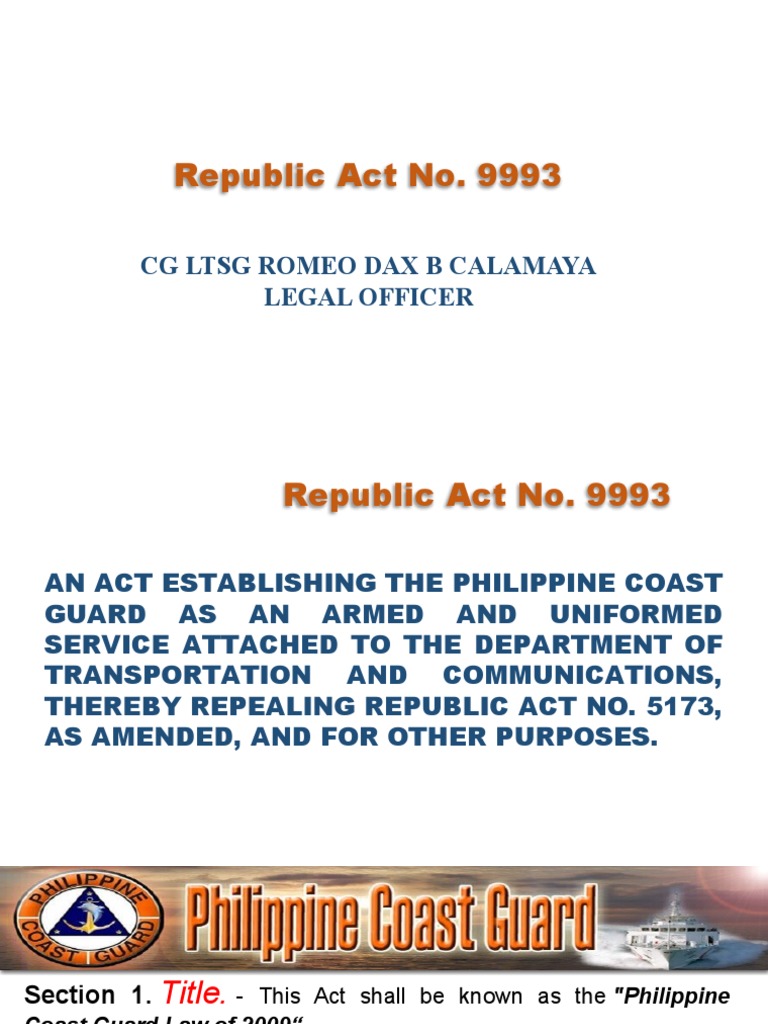 Brief Lecture On R.A 9993 | PDF | Admiralty Law | Justice
