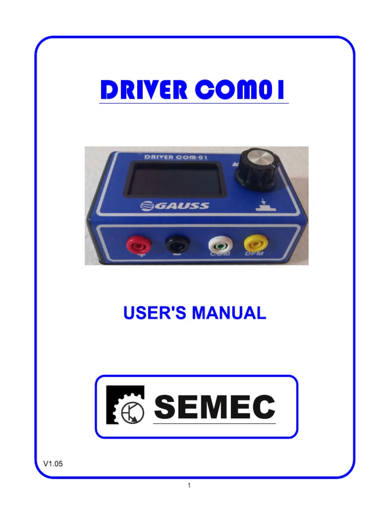 Com01 Manual English | PDF | Power Supply | Voltage