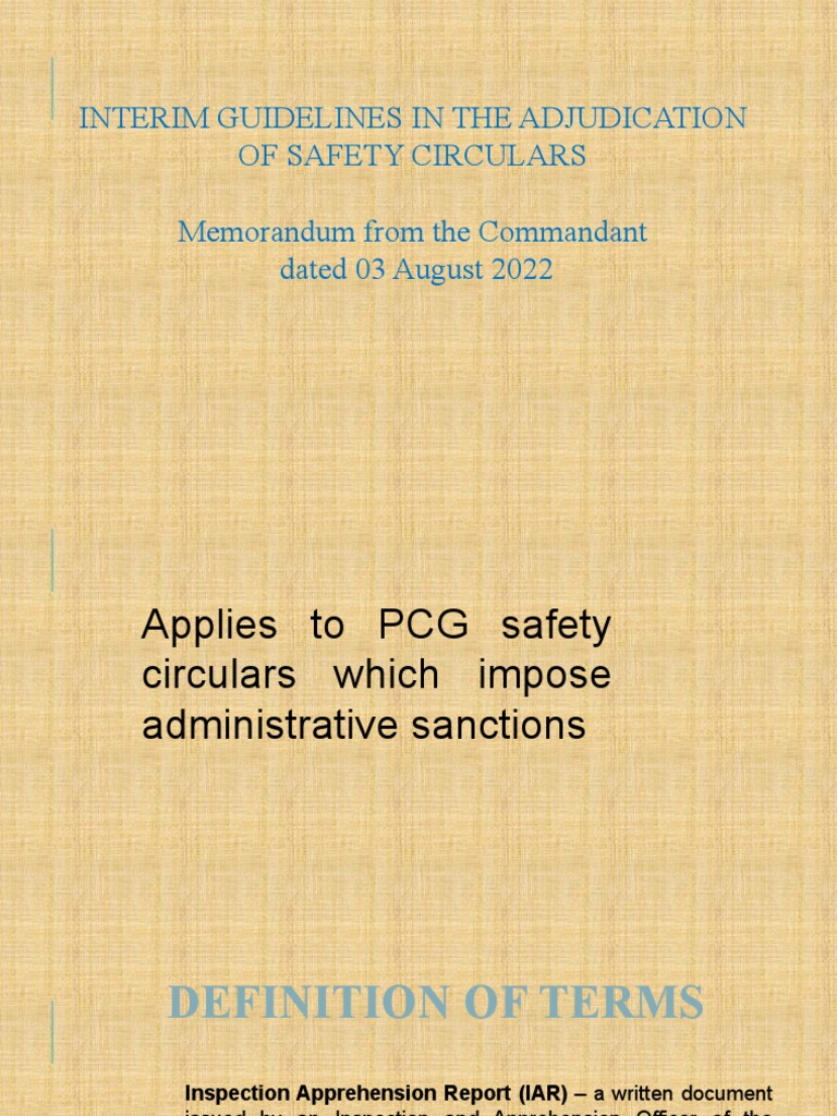 Interim Guidelines On Adjudication | PDF | Justice | Crime & Violence