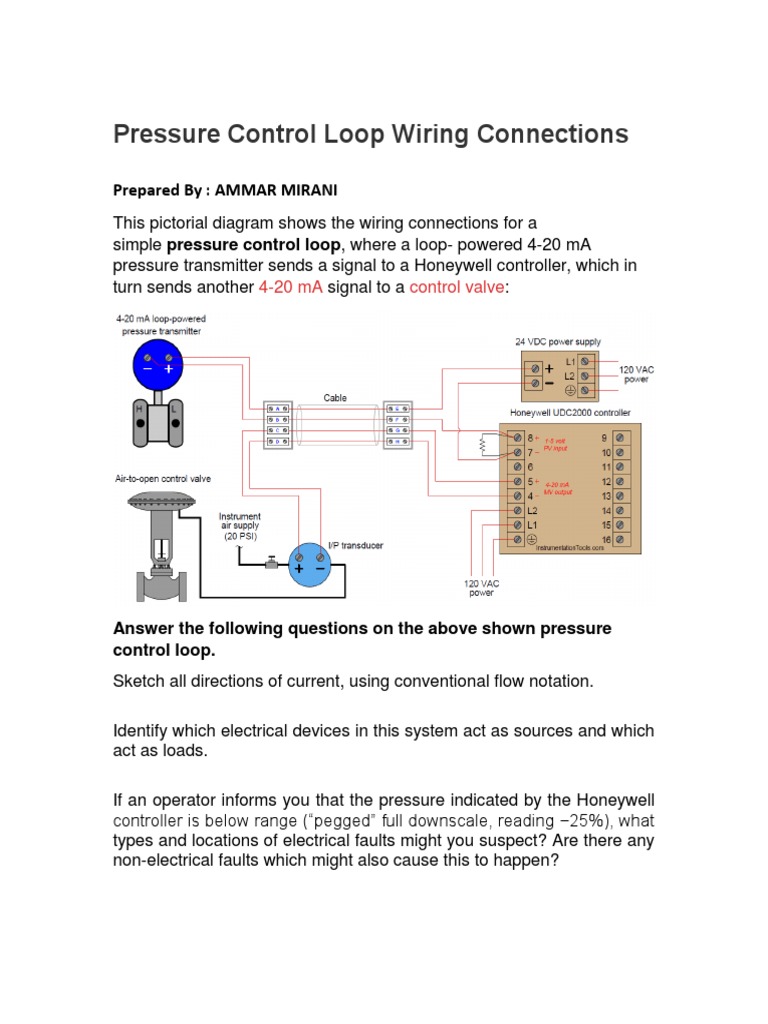 Pressure Control Loop Wiring Connections | PDF | Electromagnetism ...