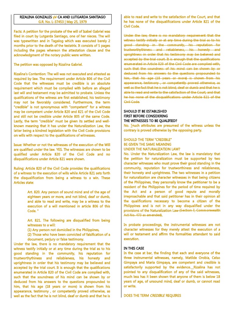 Gonzales V Lutgarda | PDF | Witness | Testimony