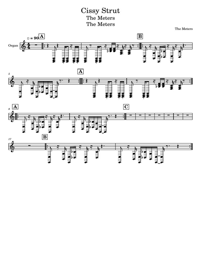 Cissy Strut Organ | PDF | Music Award Winners | Funk