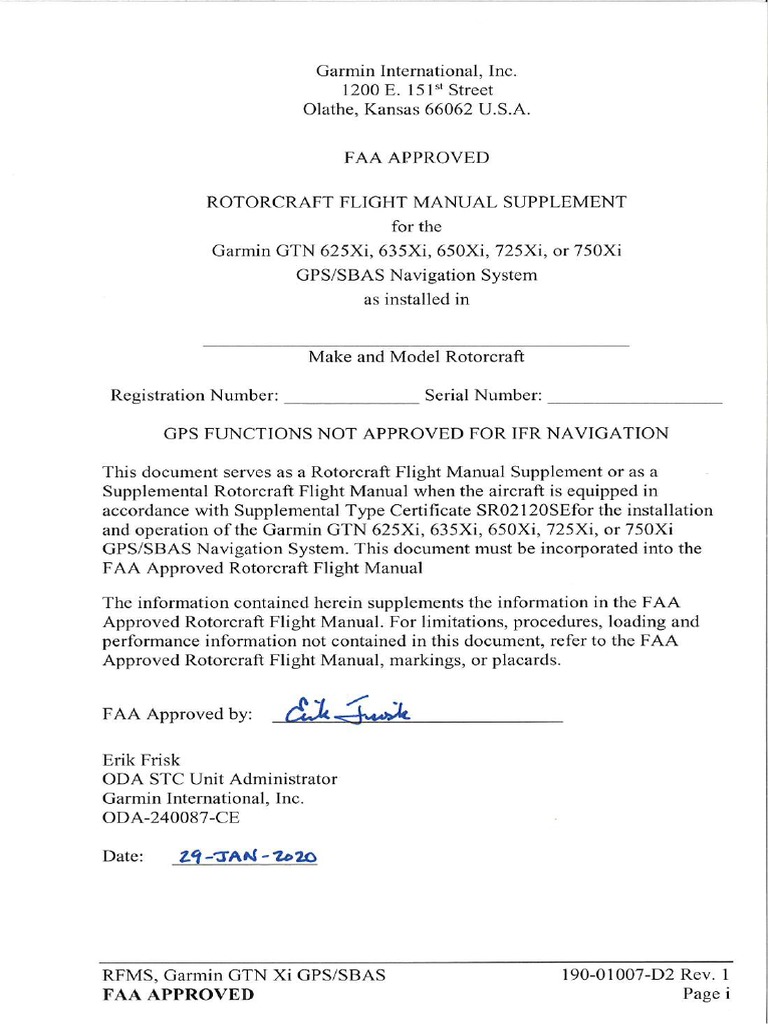 GTN 6XX Xi Flight Manual Supplement | PDF | Instrument Flight Rules ...