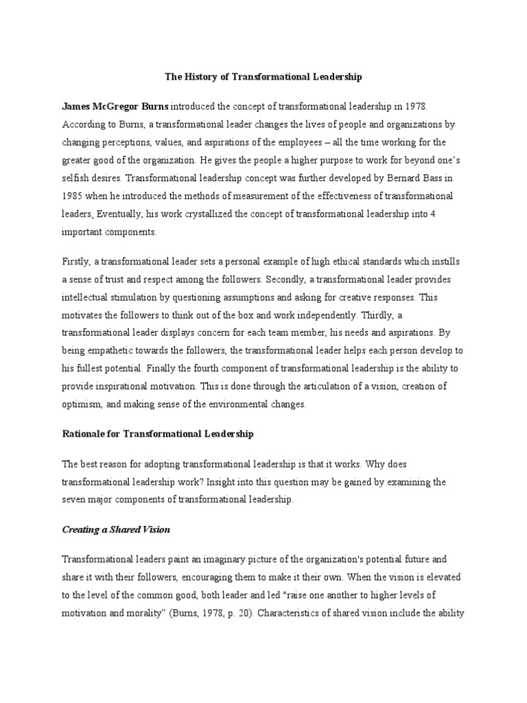The History of Transformational Leadership | Transformational ...