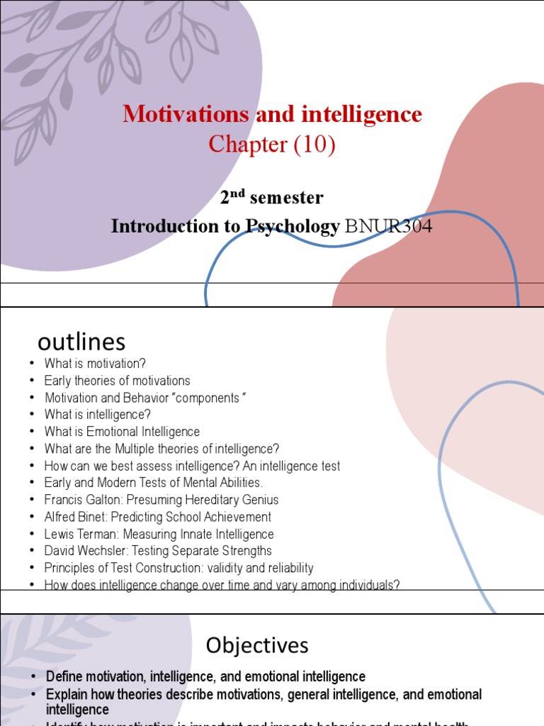 Motivation and Intellegance | PDF | Wechsler Adult Intelligence Scale ...