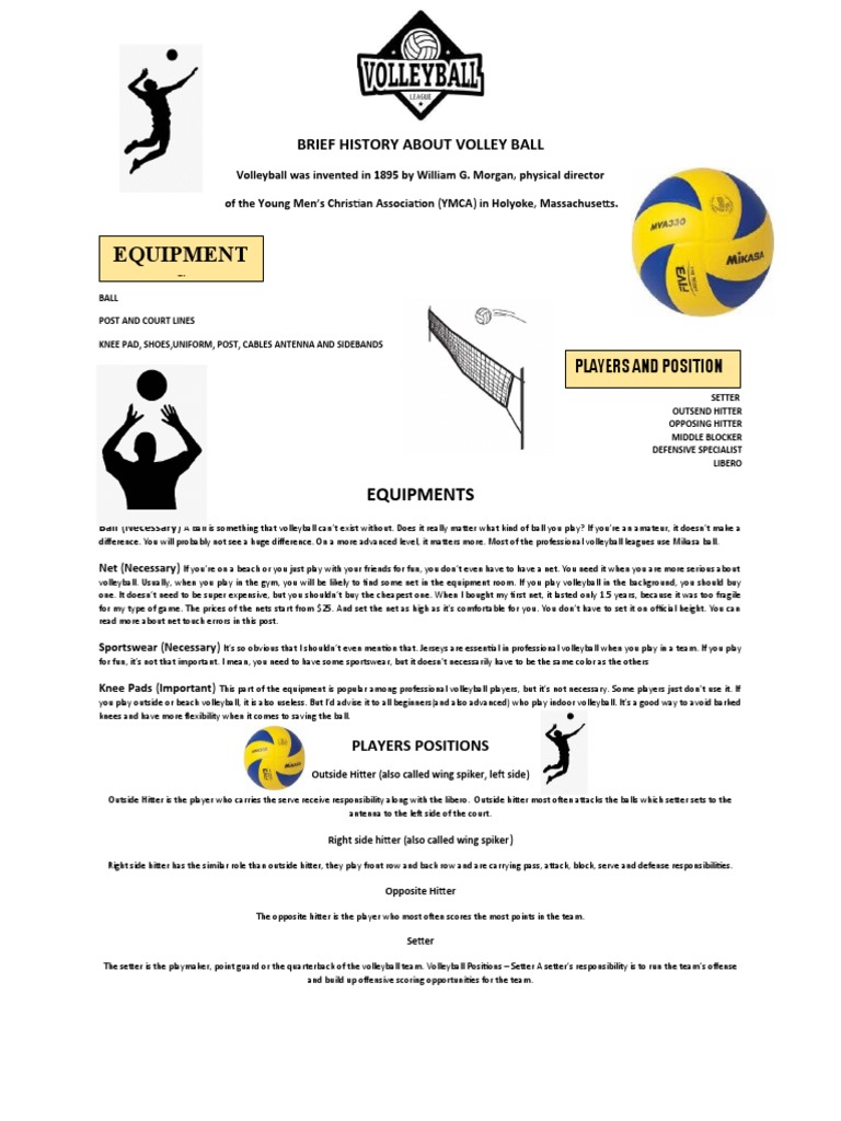 Brief History About Volley Ball Pdf Volleyball Games Of Physical