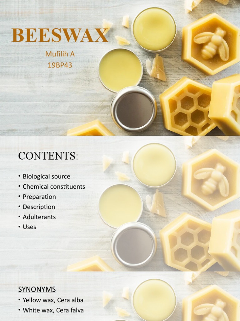 Beeswax: Composition and Uses in Pharmacognosy | PDF