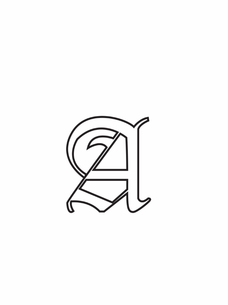 Free Printable Gothic Calligraphy Letters Gothic Calligraphy Letter A | PDF