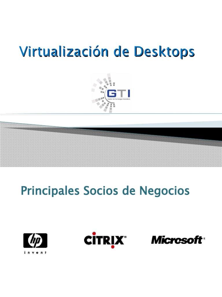 Virtualizacion de Escritorios | PDF | Computadora de escritorio | Microsoft Windows