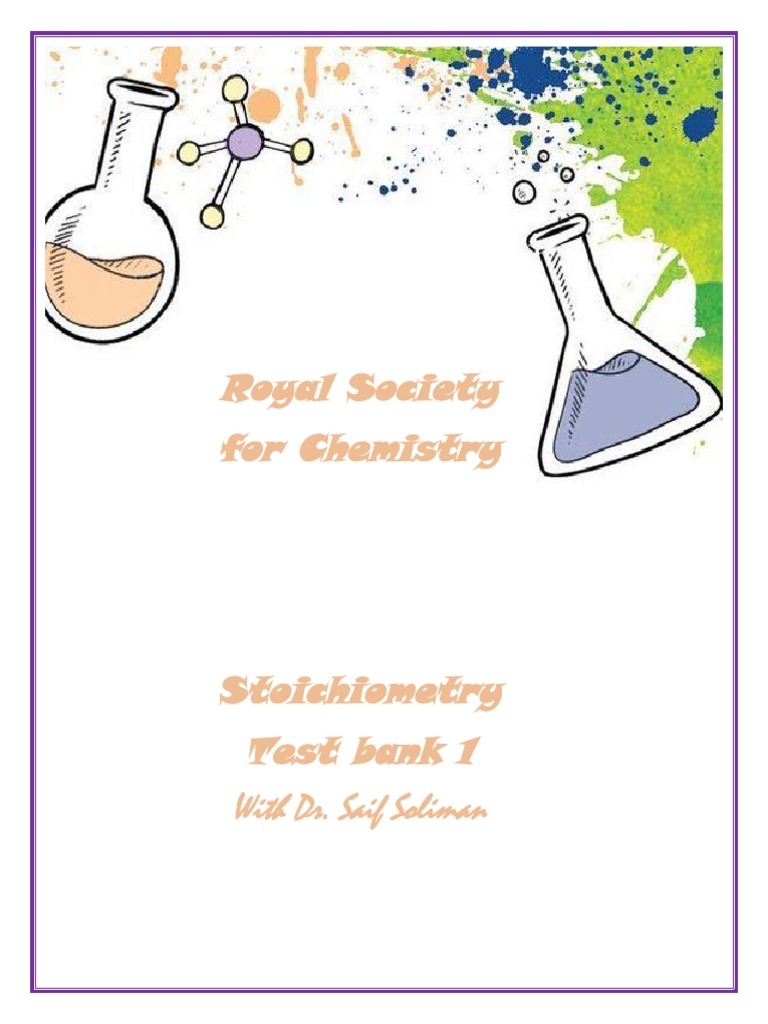 Test Bank Stoichiometry 1 | PDF | Mole (Unit) | Stoichiometry