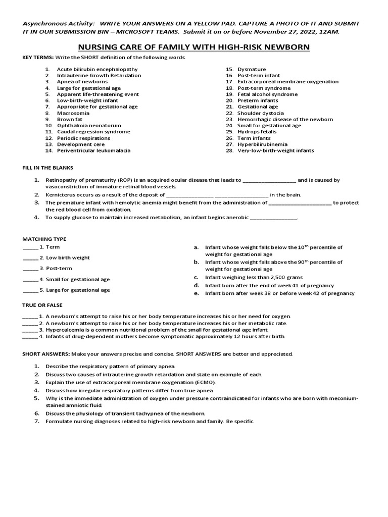 Asynch Activity Study Guides | PDF | Human Diseases And Disorders | Clinical Medicine