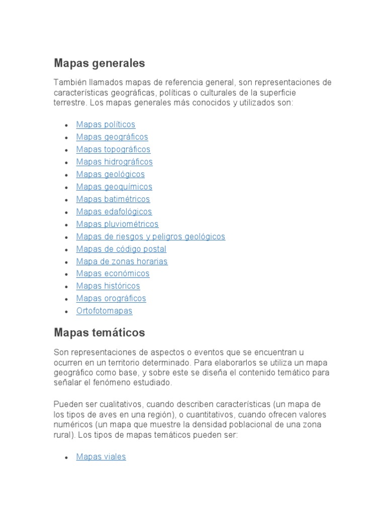 Mapas Generales | PDF