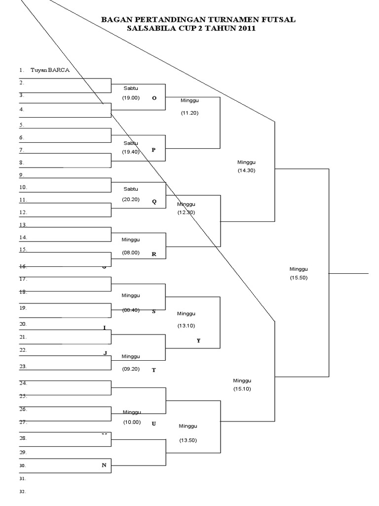 Bagan Pertandingan Turnamen Futsal | PDF