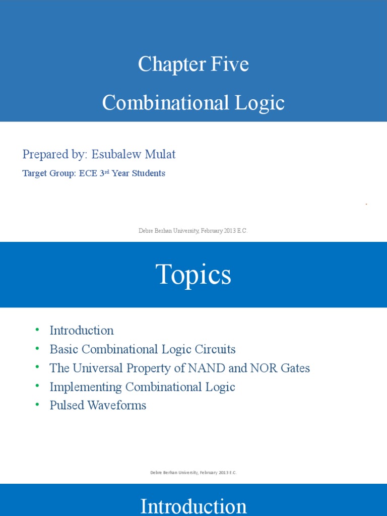 Chapter Five | PDF | Logic Gate | Digital Electronics