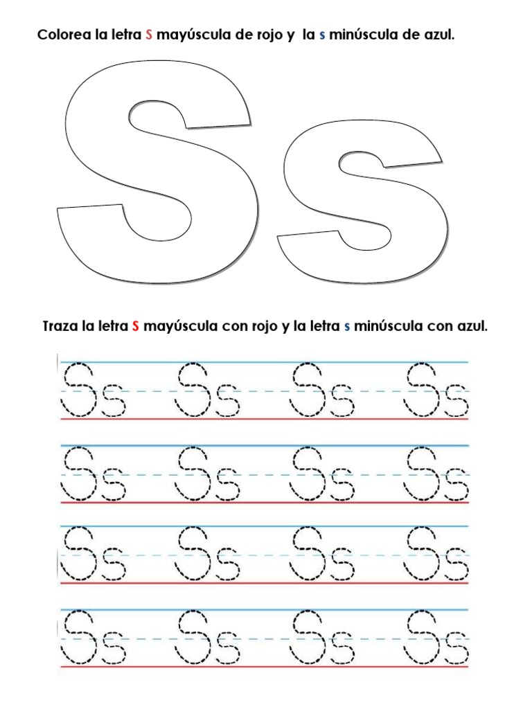 Actividades Letra S | PDF