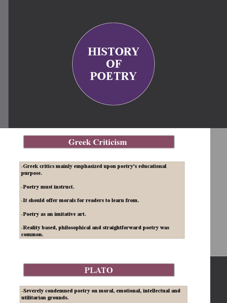 History of Poetry | PDF