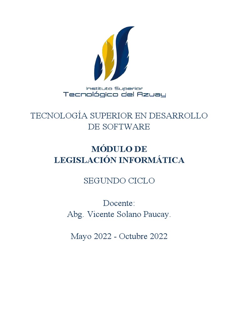 Módulo Legislación Informática R. ORIGINAL | PDF | Derechos humanos ...