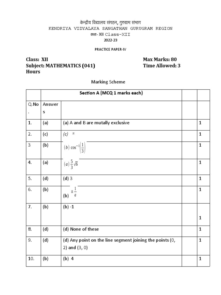 Math Practice Paper 4 MS | Download Free PDF | Mathematical Objects ...