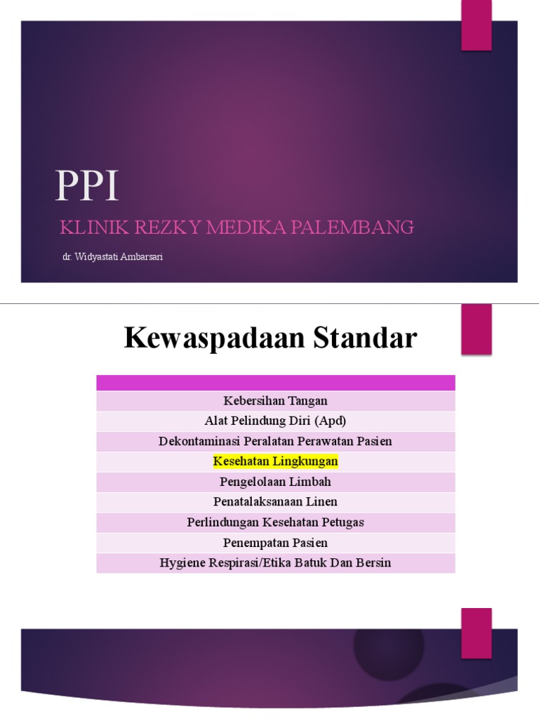 Kewaspadaan Standar Kesling | PDF