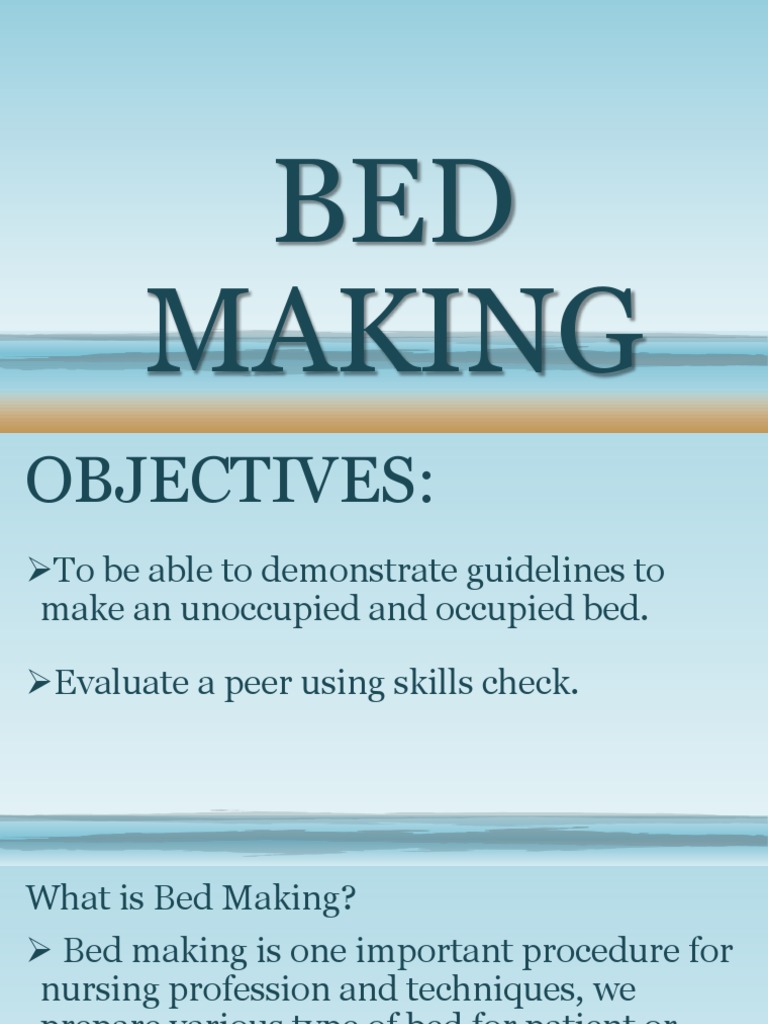 PDF Bed Making | PDF | Bed | Bedding