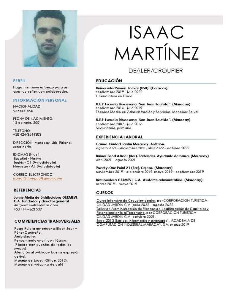 Dealer CV Isaac Martínez | PDF