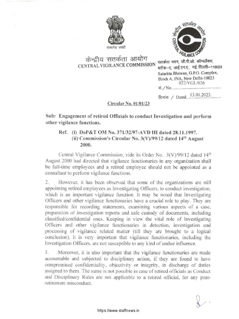 CVC Circular 022 VGL 026 13 01 2023 | PDF