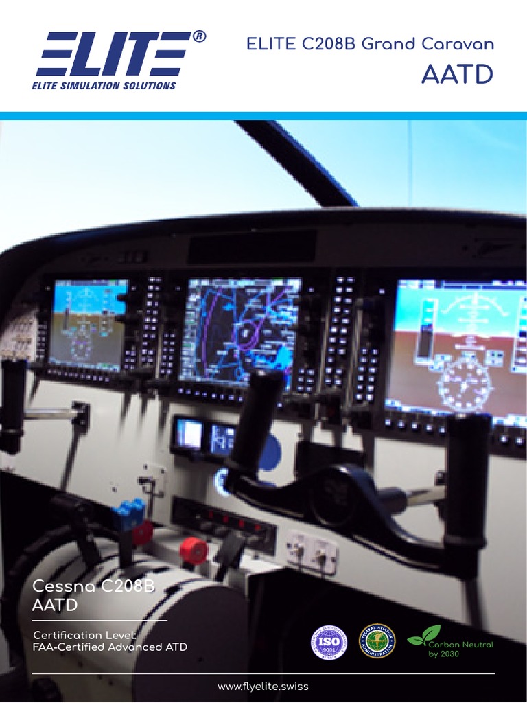 ELITE C208B AATD Brochure | PDF | Instrument Flight Rules | Simulation