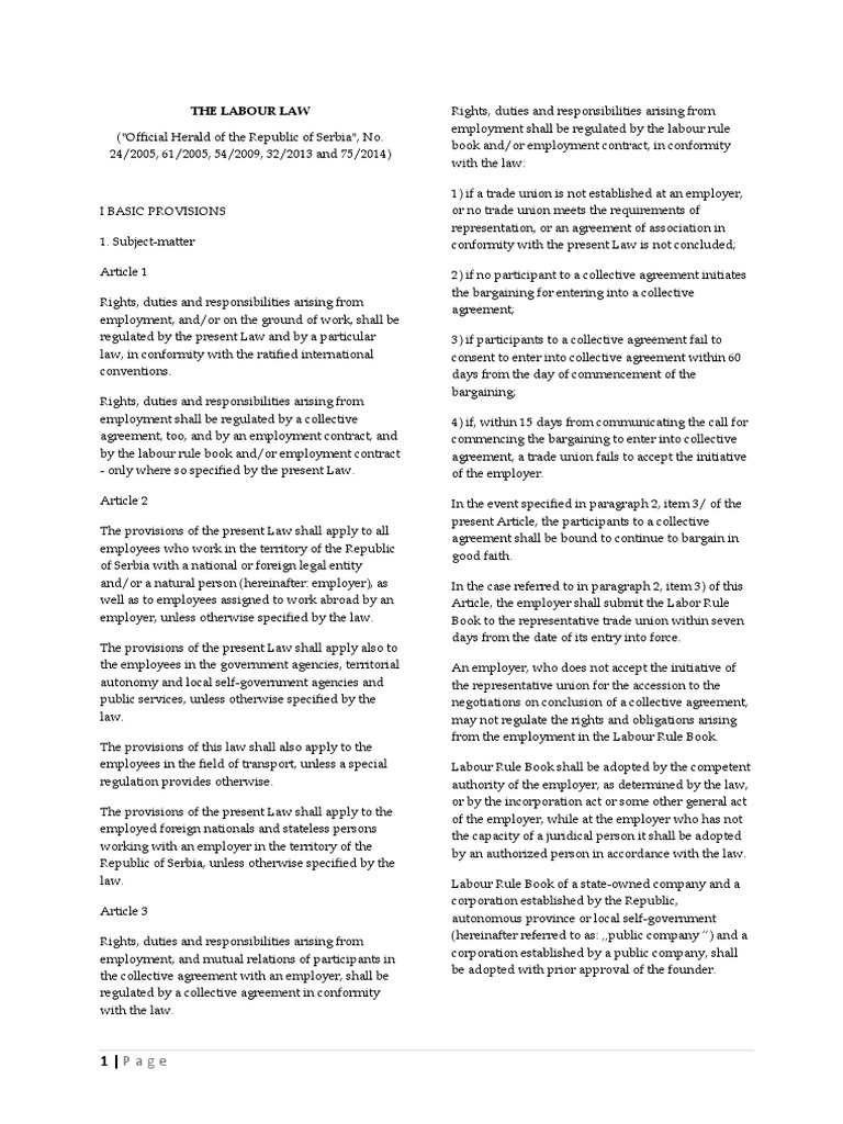 Labour Law | PDF | Employment | Labour Law