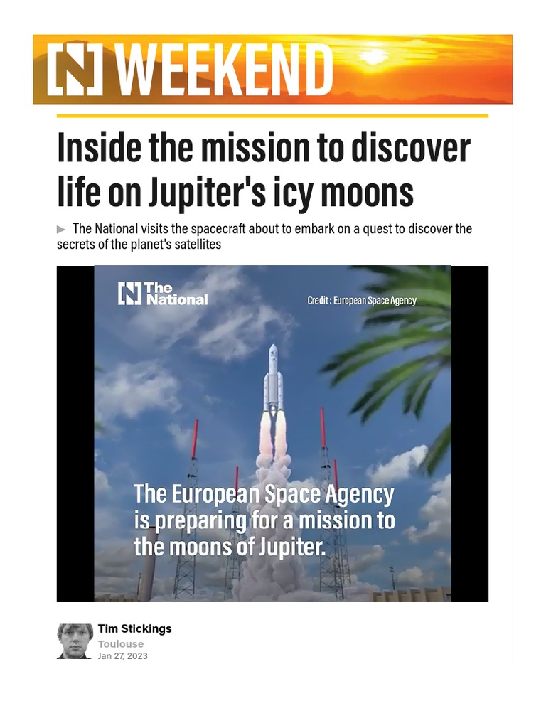 Inside The Mission To Discover Life On Jupiter's Icy Moons | PDF