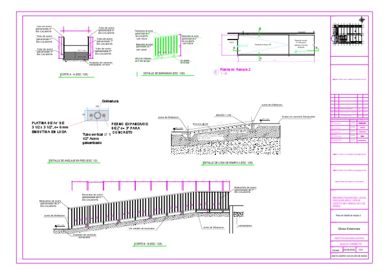 200075-Cssp001-000-Xx-Dr-Ar-000034 - Eto Rampas | PDF | Conocimiento procedimental | Materiales