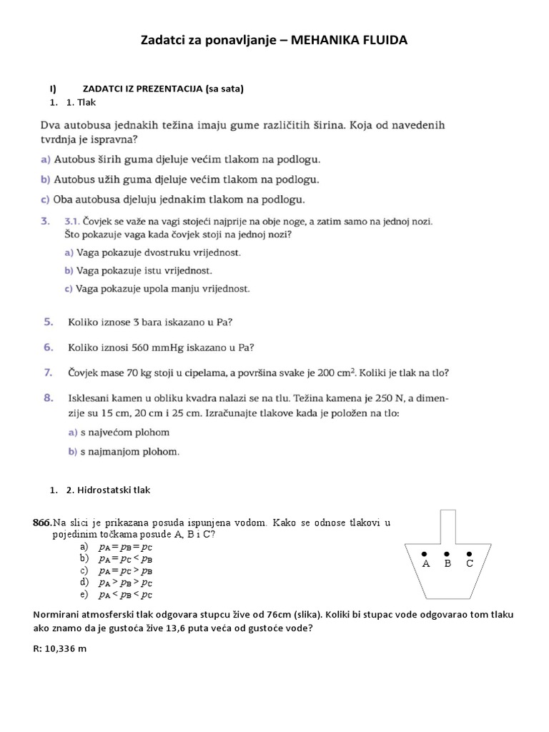 Zadatci Za Ponavljanje | PDF