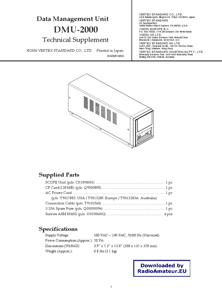 Yaesu DMU-2000 Serv | PDF | Integrated Circuit | Transistor