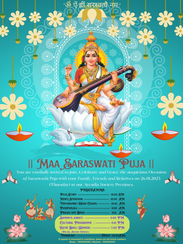 Maa Saraswati Puja V1.0 | PDF