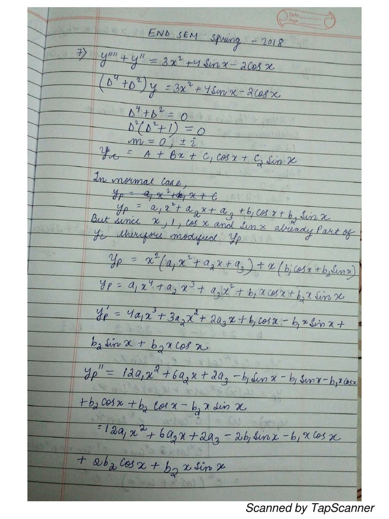 Solution of Pyqs (Differential Equation) | PDF